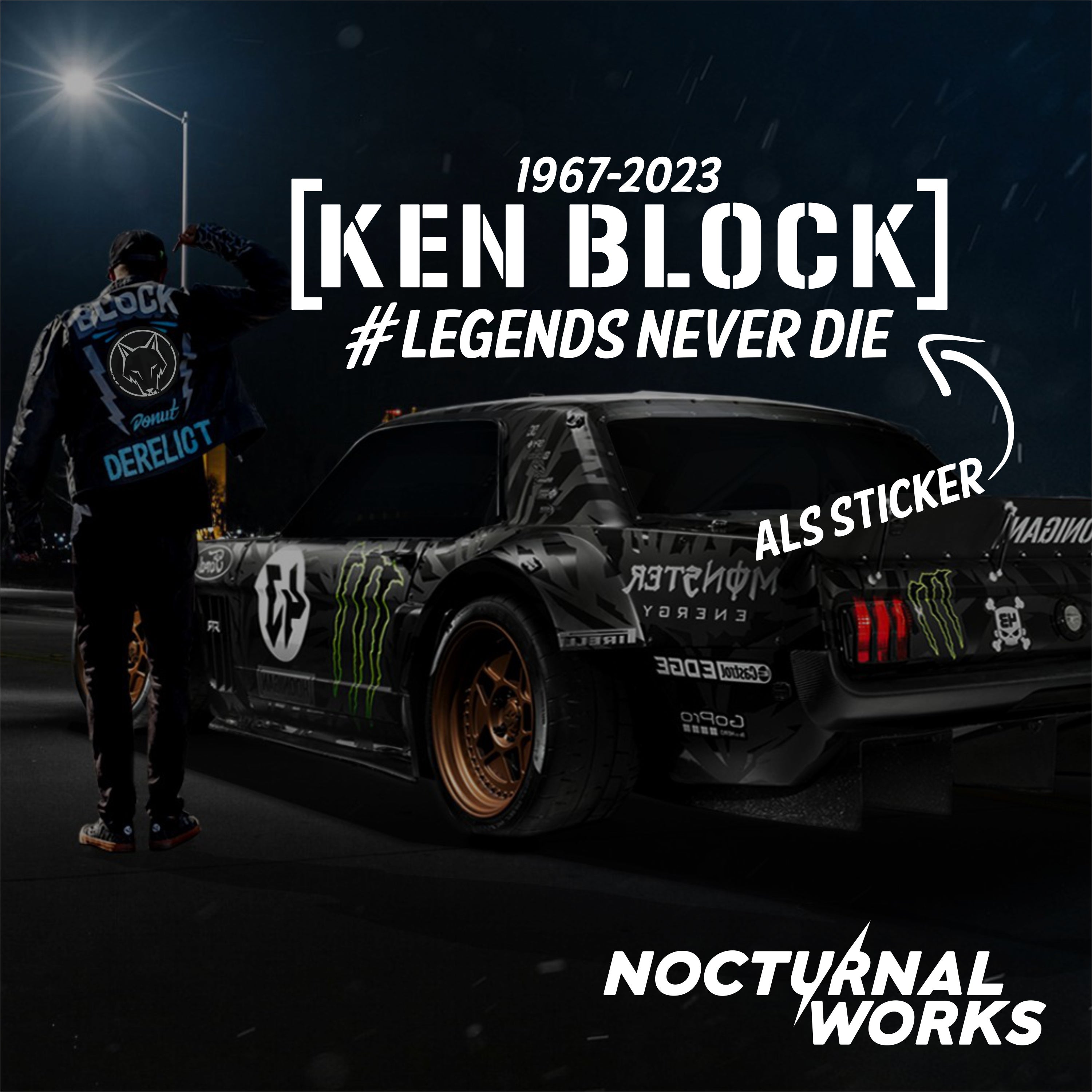 Ken Block Memorial Sticker Sticker Shop Nocturnal Works